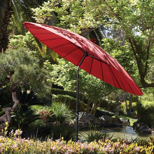 10' Shanghai Market Umbrella | California Patio | Outdoor Patio Furniture