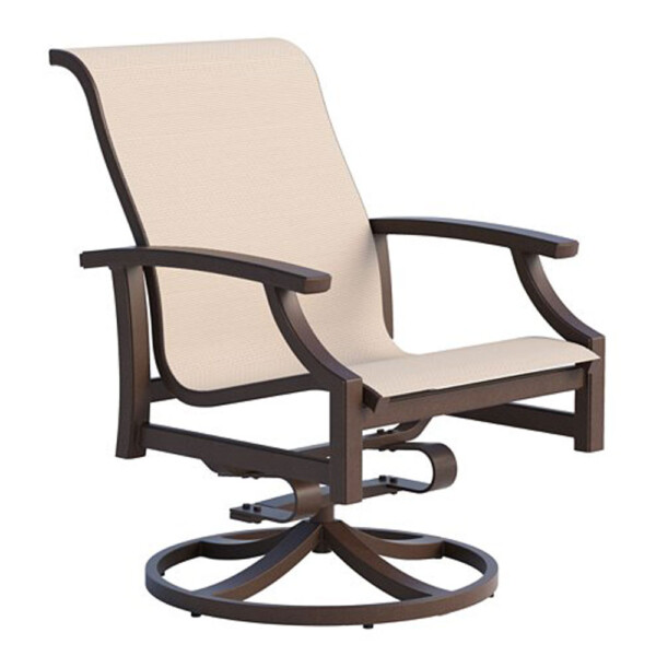 Marconi Sling Low Back Dining Swivel Rocker | California Patio ...